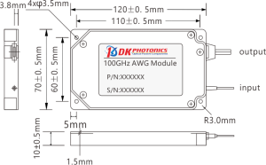 16~48CH 100GHz DWDM Athermal Arrayed Waveguide Grating Module